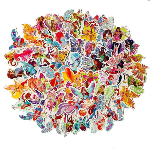 Comics Winx Club Flower Fairy Personality Suitcase Notebook Graffiti ...