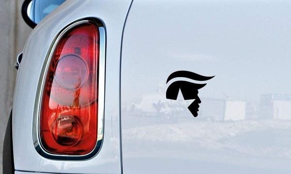 Trump Face Hair Logo Sticker Vinyl Decal Bumper Auto Cars Trucks ...
