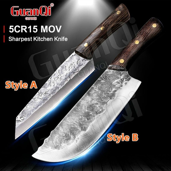 Handmade Forged Butcher Knife Wide Blade Chopping Knife Professional ...