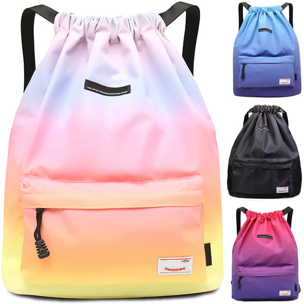 Drawstring Bag String Backpack Waterproof Sports Gym Cinch Sack | Wish
