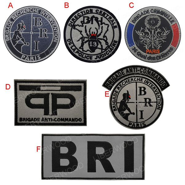 6 Styles France French Patch Tactical Military RAID BRI GIGN Uniform ...