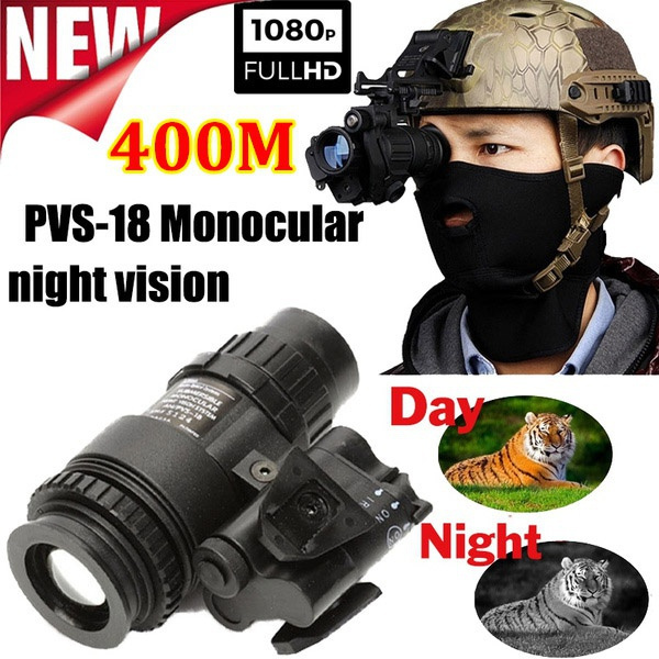 Hot!!! PVS-18 Infrared Helmet High-definition Night Vision Digital Wear ...