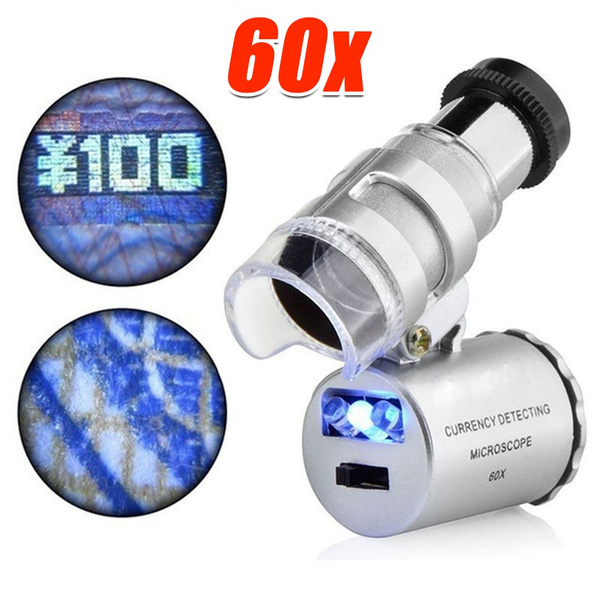 1pcs Pocket Handheld Magnifying Coins Microscope 60x Eye Jewelry Loop ...