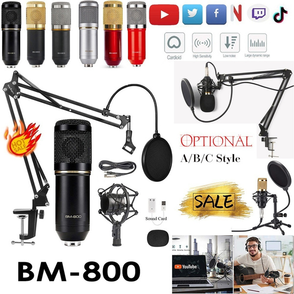New Youtuber Bm800 Condenser Sound Recording Microfone Bm 800 Studio ...