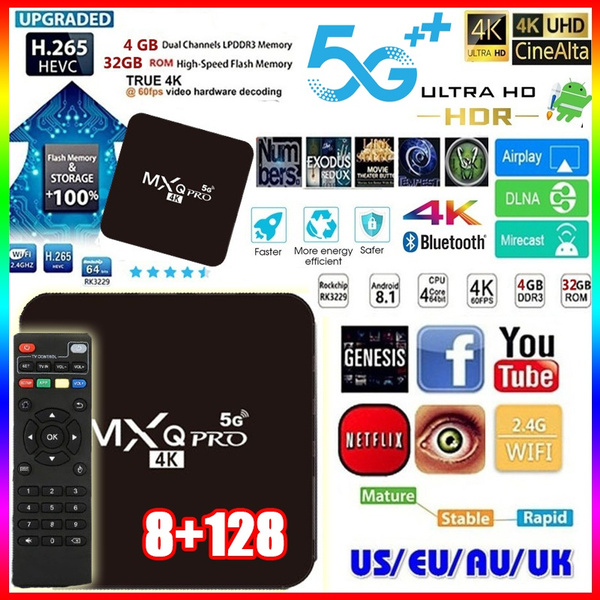 2021 NEW Upgrades MXQ Pro 5G 3D 4K 64 Bit Android 7.1 Quad Core Smart ...