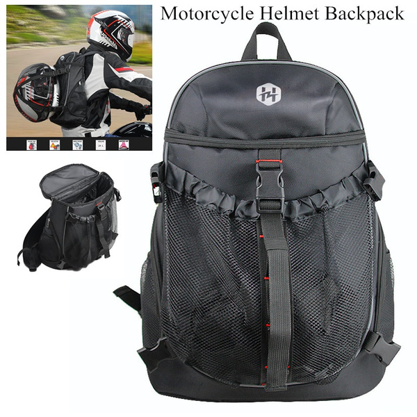 Motorcycle Rider Knapsack Motor Biker Carbon Fibre Helmet Backpack ...