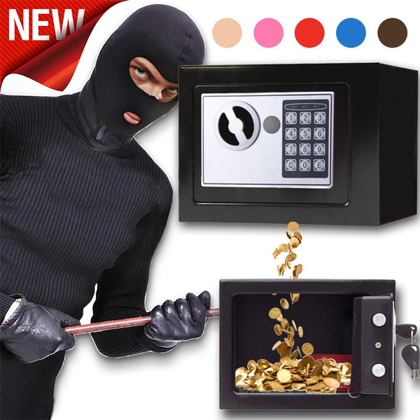 6.4L Digital Safe Box Security Lock Digital Safe Storage Box Money Bank ...