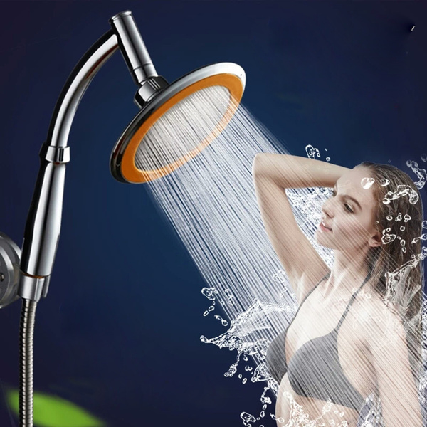 6'' ABS High Turbo Pressure Shower Head Chrome Bath Powerful Energy ...