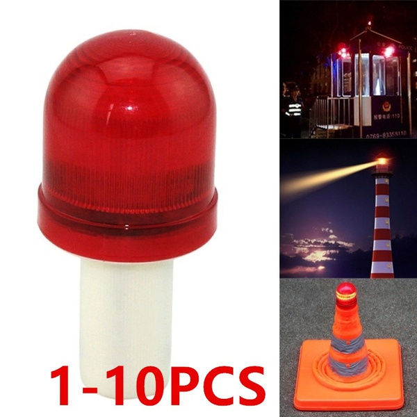 LED Road Hazard Block Lamp Flashing Safty Traffic Cone Topper Warning ...
