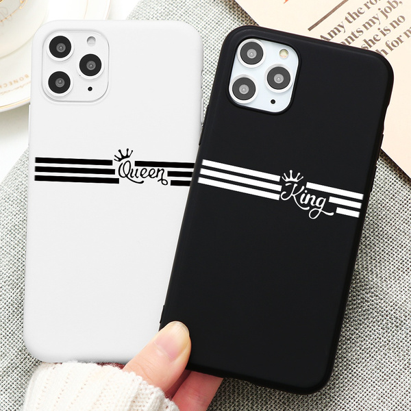 King And Queen Simple Phone Case for iPhone 12 mini Cover iPhone 11 Pro ...