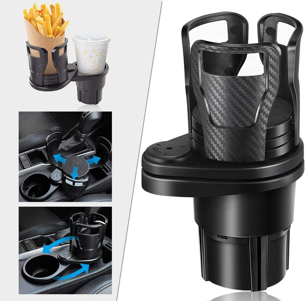 2 In 1 Multi-Function Dual Cup Holder Extender Storage Device ...