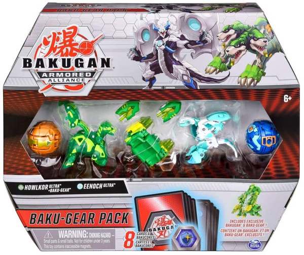 Bakugan Baku-Gear 4-Pack, Howlkor Ultra with Baku-Gear and Eenoch Ultra ...