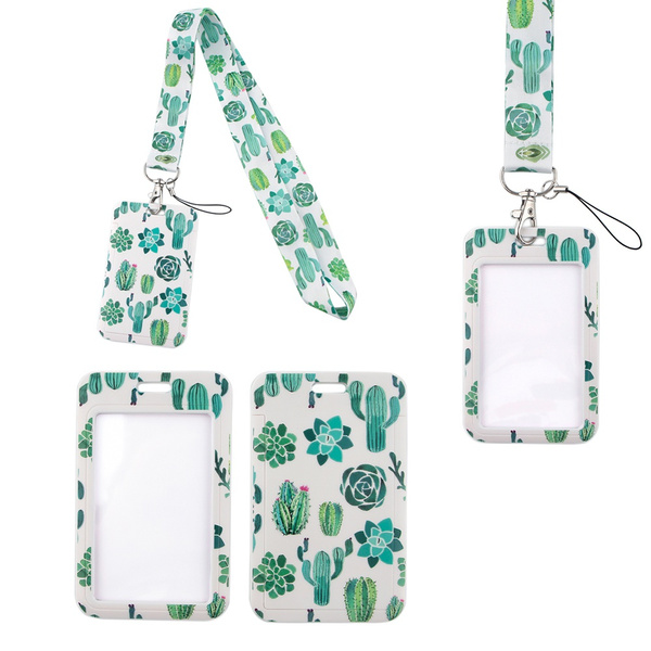 1 Pcs/1 Set Plants Cactus Lanyards DIY Phone Rope Card Case for Keys ...