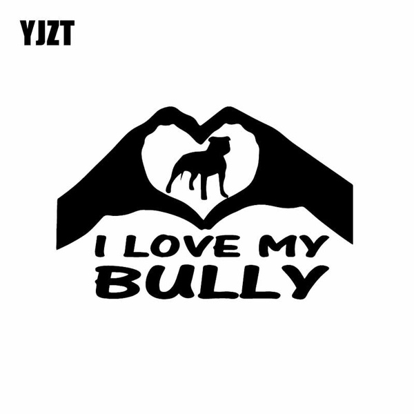 Bully Hands Heart Car Sticker American Bully Dog Animal Vinyl Decal | Wish