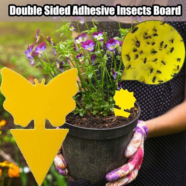 2/5/10/bag Double Sided Adhesive Board for Insects Waterproof Yellow ...