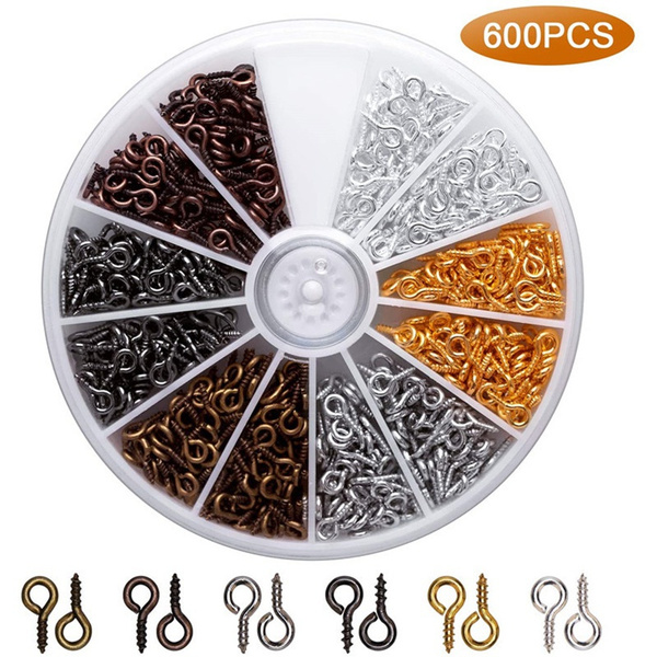 DIY Accessories Eyelets Jewelry Threaded Pins Making Clasps Screw Hooks ...