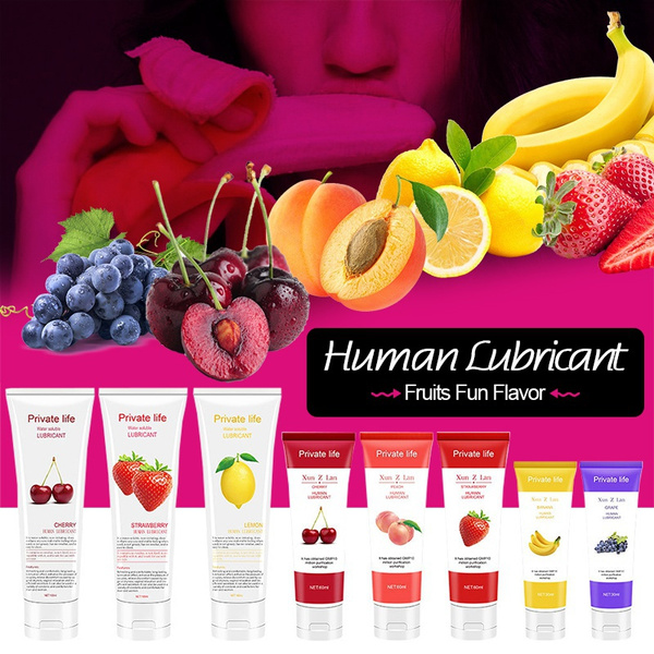 Human Lubricant Fruits Fun Flavor Lube Banana Grape Cherry Peach Lemon ...