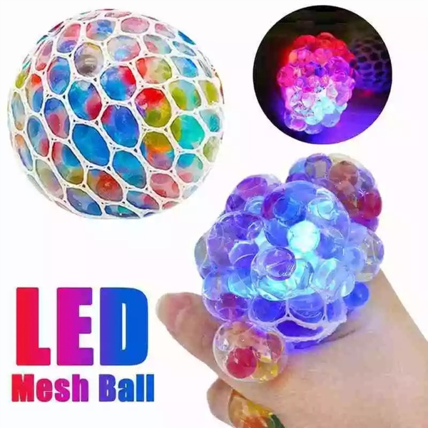 6CM Luminous Stress Balls Squeezing Grape Balls Bounce Decompression ...