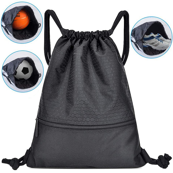 Drawstring Gym Bag, Large Sports Backpack String Swim Drawstring Bags ...