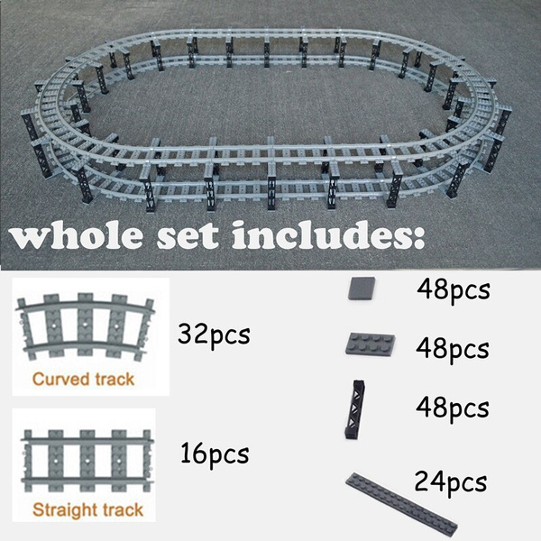City Train Rail Flexible Tracks trein double layer Track Straight ...