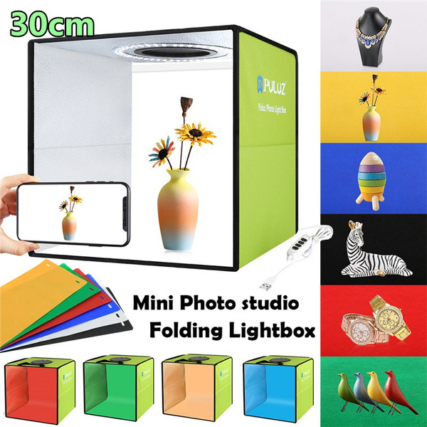 30cm Lightbox Mini Foldable Photo Studio Box LED Light Box Photography ...