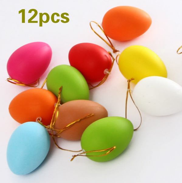 12pcs Plastic Easter Egg DIY Easter Theme Party Supplies 5.6x3.8cm | Wish