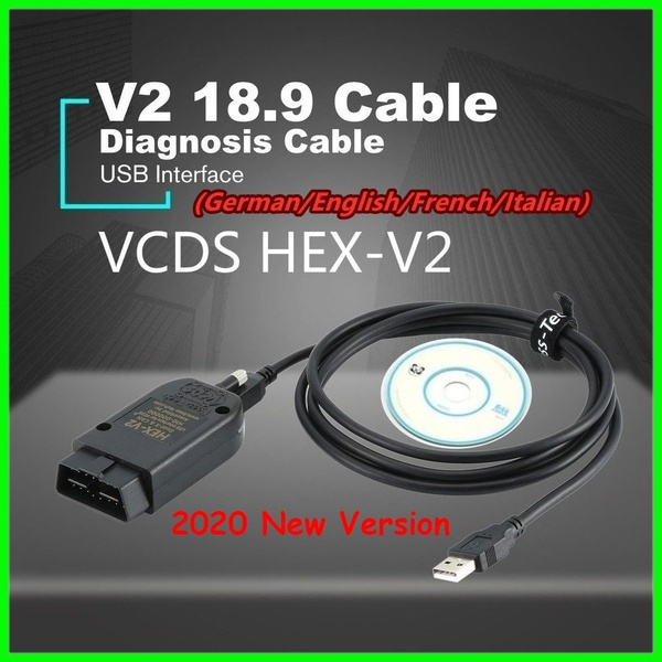 Light VCDS HEX-V2 V2 18.9 CAN USB Interface Car Fault Diagnosis Data ...