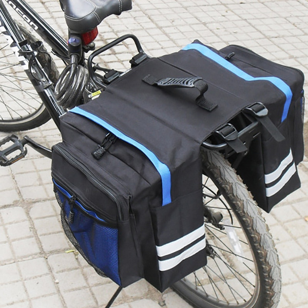 MTB Bicycle Carrier Bag Rear Rack Bike Trunk Bag Luggage Pannier Back ...
