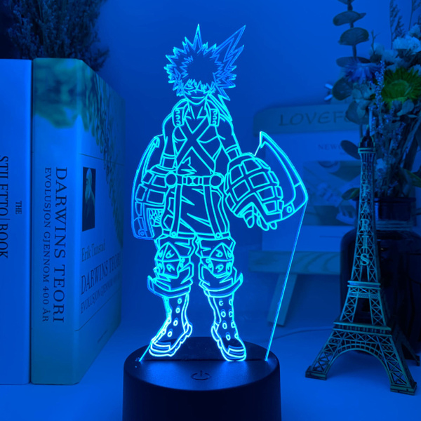 3D Lamp Katsuki Bakugo Figure Kids Bedroom Nightlight Led Touch Sensor ...