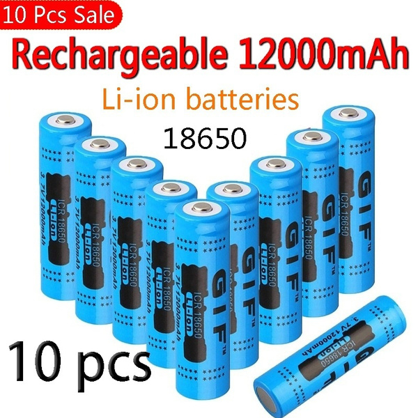 Safe GTL Li-ion 18650 3.7 V 12000mAh 18650 Lithium Rechargeable Battery ...
