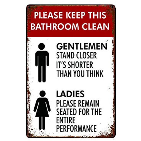 Vintage Metal Tin Sign Please Keep It Clean Sign for Bar Pub Poster ...