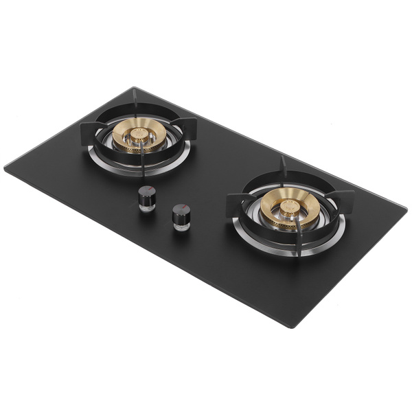 Double Gas Stove Tempered Glass 2 Outdoor Home Cooktop Hob 4.2KW + 4 ...