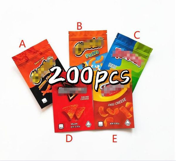 200PCSl 600mg Cheetos Maylar bag DORITOS Cheese Gummi Worm Cheetos bag ...