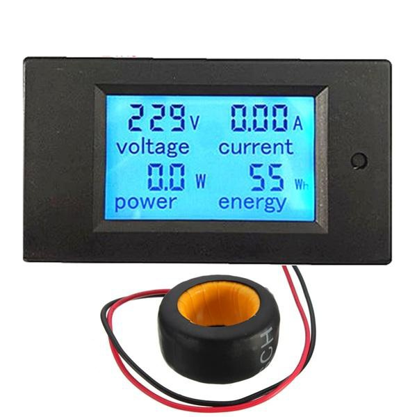 100A 22000W Power Monitor Module AC Meter Panel 45-65Hz Test Voltage AC ...