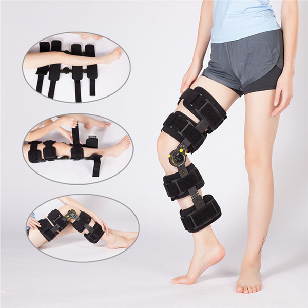 Knee Brace Adjustable Length Hinge Knee Orthosis Splint Ligament Injury ...