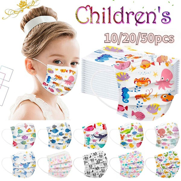 3 Ply Non-Woven And Breathable Disposable Face Mask Cute Cartoon With ...