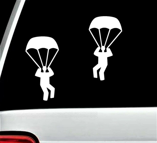 6"x3.25" Skydiving Parachute Airborne Paratrooper Decal Sticker for Car ...