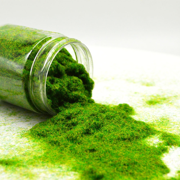 Yellow Green Grass Nylon Powder Model Miniature Lawn Architecture Grass ...