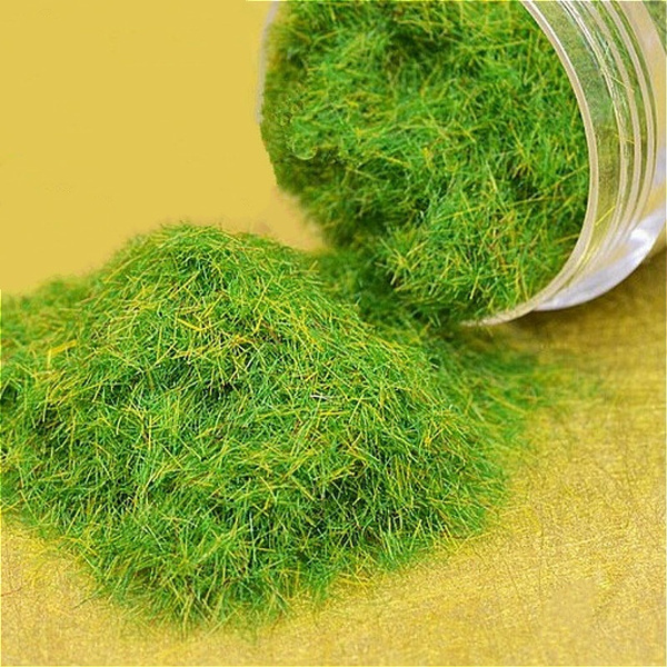 Bottle Static Yellow Green Grass Powder Model Miniature Lawn ...