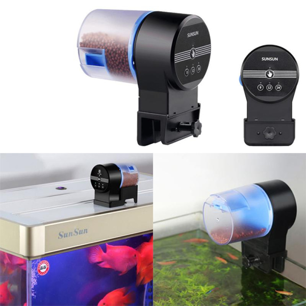 Mini Automatic Smart Fish Feeder Aquarium Fish Tank Timing Feeder 8/12 ...