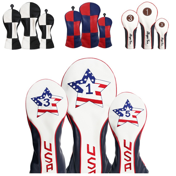 Golf Head Covers Driver Fairway Rescue Club Cover, Deluxe Synthetic ...