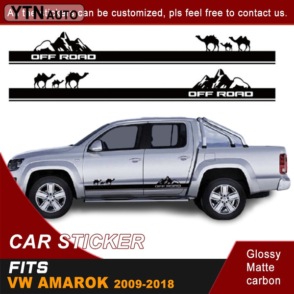 2 Pieces Car Decals For VW Amarok 2009-2018 Off Road Mountain Stripe ...