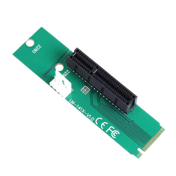 NGFF M2 M.2 to PCI-E 4X 1X Slot Riser Card Adapter Male to Female PCIE ...