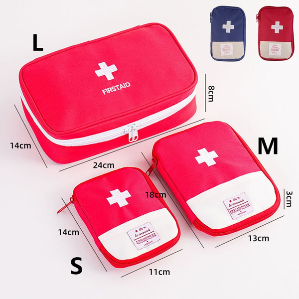 Portable Red Cross First Aid Bag Kit Survival Supplies for Home Office ...