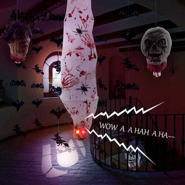 OurWarm Halloween Party Decor with Voice Control Hanging Ghost Barking ...