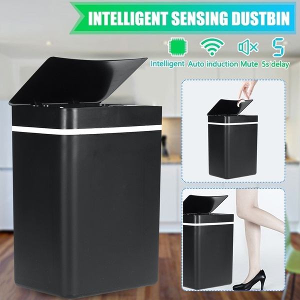 15L Smart Touch-free Motion Sensor Dustbin Rubbish Waste Bin Full ...