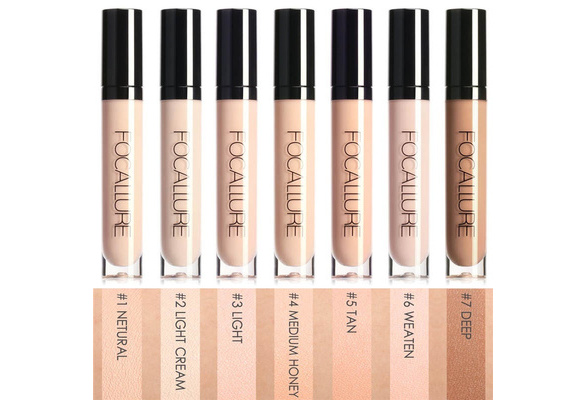 FOCALLURE Liquid Concealer 7 colors Full Coverage Cream Brightening Waterproof Anti Blooming Long Lasting Concealer Makeup Wish