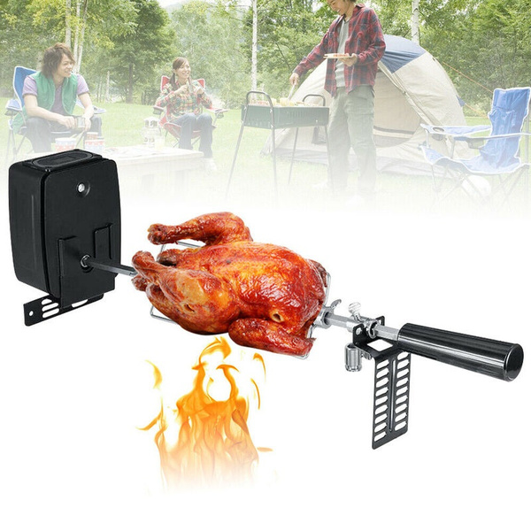Rotisserie Electric BBQ Grill Rotisserie Roaster Spit Rod Motor Fork ...