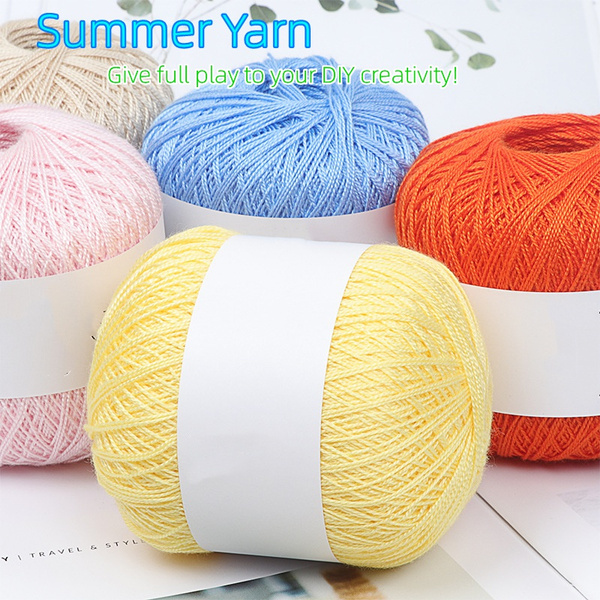 Summer 8th Cotton Lace Yarn Handmade DIY Knitting Woven Mercerized Baby ...