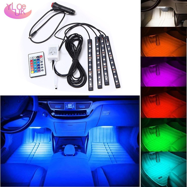 Car atmosphere light 5050 9led car interior LED one for four indoor ...